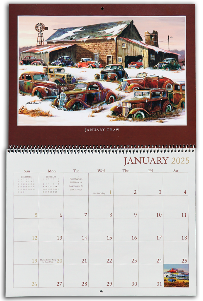 "2025 Junkyard Classics Calendar" – Dale Klee Art Gallery