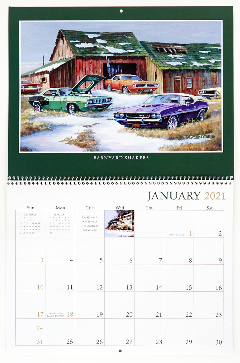 "2021 Junkyard Classics Calendar" – Dale Klee Art Gallery