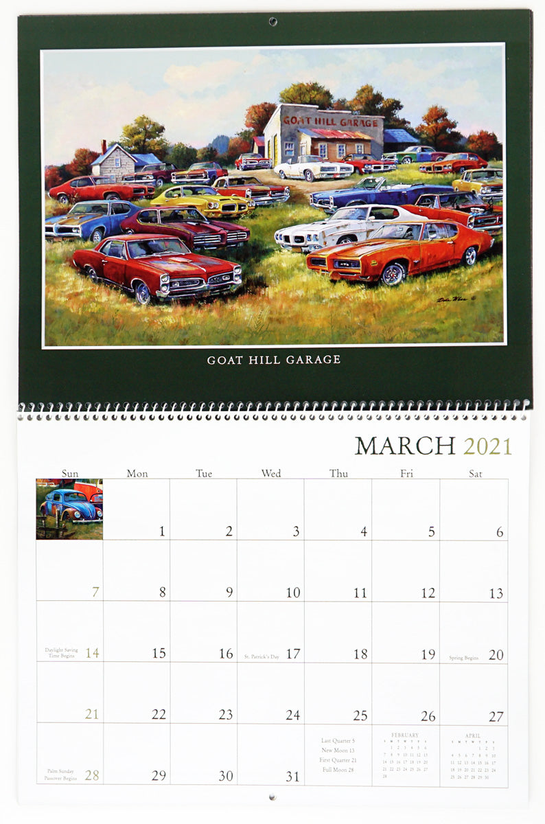 "2021 Junkyard Classics Calendar" – Dale Klee Art Gallery