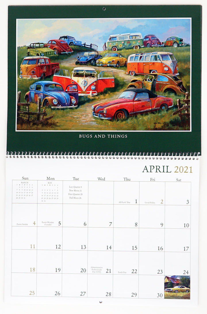 "2021 Junkyard Classics Calendar" – Dale Klee Art Gallery